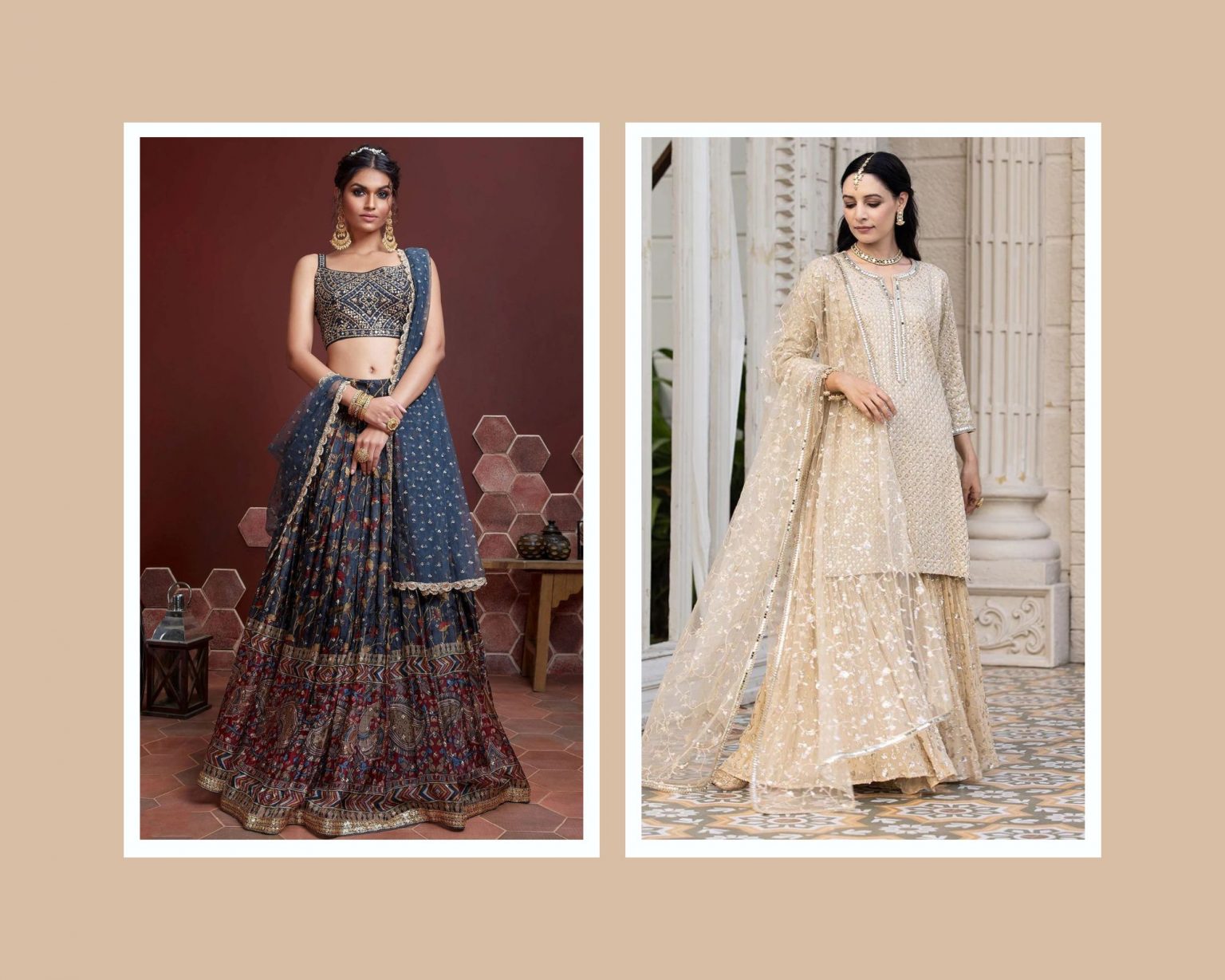 What is the Difference Between Lehenga and Gharara?