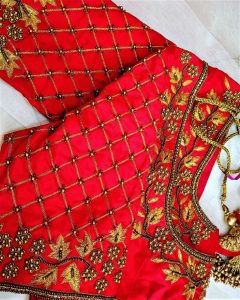 Simple Aari Work Embroidery Blouse Hand Designs Photos And Ideas